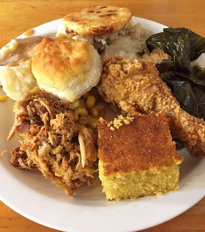 A plate piled high with proof that happiness isn't just a state of mind—sometimes it's a state of stomach.
