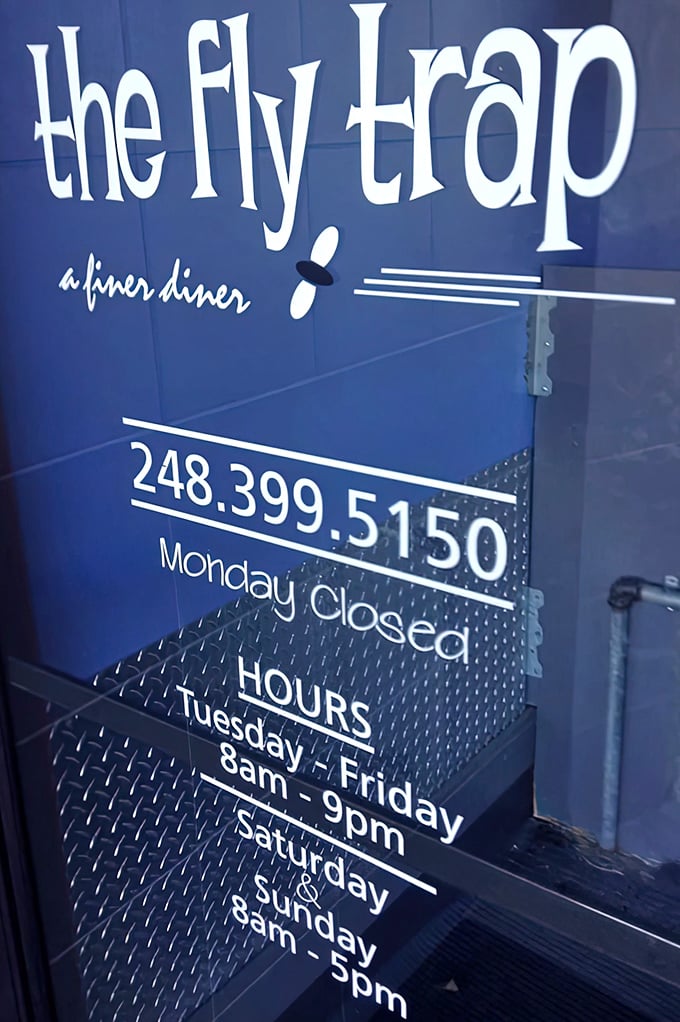 Those business hours aren't just information—they're the secret code to planning your next breakfast adventure at this Ferndale gem.