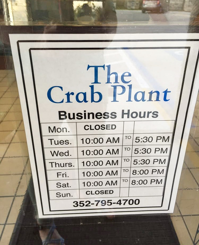 The sacred schedule of seafood availability. Mark your calendars accordingly—Monday cravings will have to wait until Tuesday.