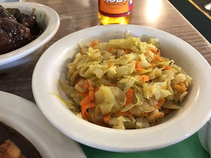 This isn't just cabbage—it's a masterclass in how simple vegetables become extraordinary through Caribbean seasoning wisdom and perfect cooking technique.