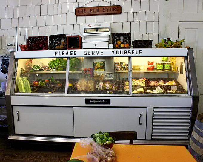 The display case showcasing fresh options that make choosing just one sandwich feel like an impossible task.