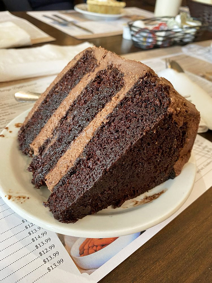 This chocolate cake doesn't just have layers—it has depth, complexity, and enough richness to finance a small country.