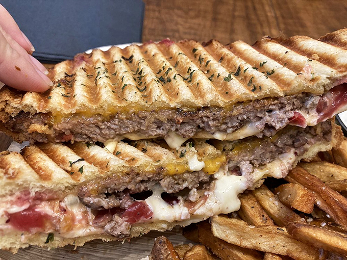 This isn't just a panini—it's a masterclass in texture and flavor. The grill marks alone deserve their own appreciation society.