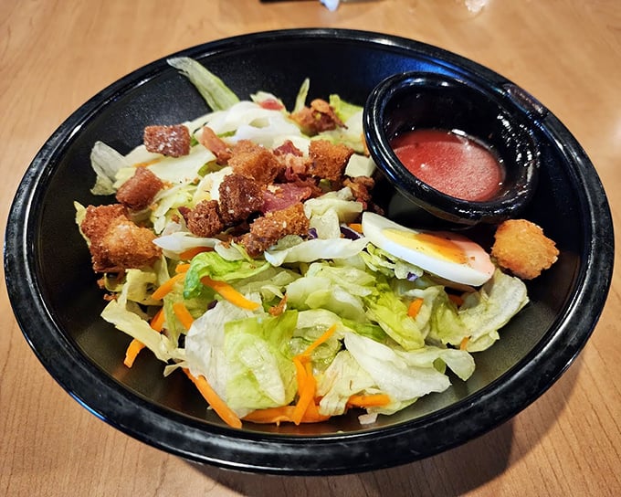 A simple garden salad with the perfect ratio of toppings to greens—because sometimes the classics are classics for a reason.