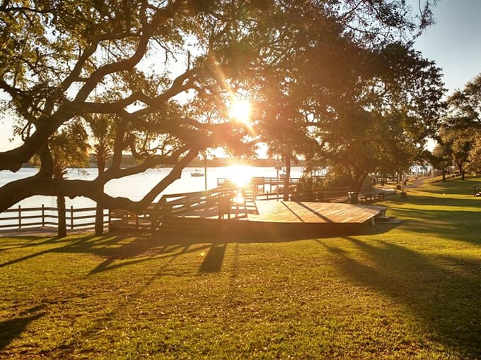 Golden hour at the waterfront park, where sunsets are free but the memories are priceless—just like most things in this affordable gem.