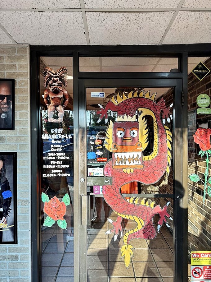 The dragon guards the entrance like a mythical maître d'. He's seen thousands enter as strangers and leave as devoted regulars.