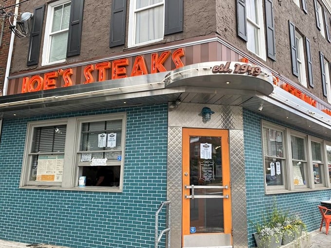 The entrance to cheesesteak paradise – where diet plans go to die and food memories are born.