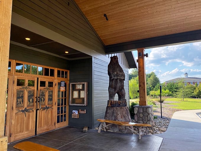 Not just an entrance—a portal to flavor country. Saskatoon's welcoming façade hints at the rustic elegance and wild game treasures waiting inside.