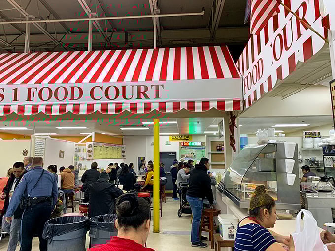 The bustling food court – where shopping stamina gets replenished and deal-hunting strategies are hatched over plates of delicious multicultural cuisine.