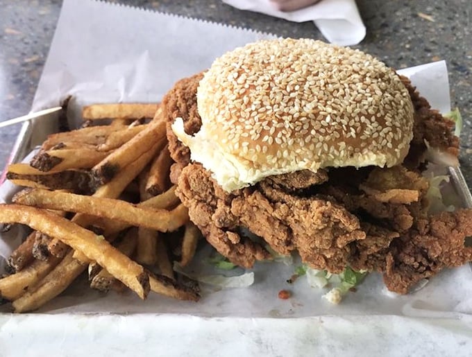 This isn't just a chicken sandwich—it's a masterpiece of crispy, juicy perfection that makes you wonder why you ever ordered anything else.