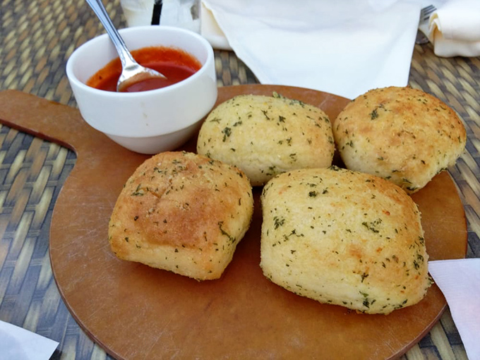 Garlic rolls that should come with a warning: "May cause spontaneous happiness and the inability to stop at just one."