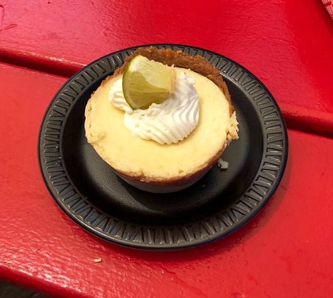Key lime tart that hits that perfect sweet-tart balance. The kind of dessert that makes you wish you had a second stomach.