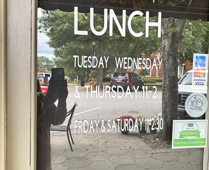 The hours posted on the door aren't just a schedule—they're an invitation to slow down and savor life, Southern-style. Plan accordingly.