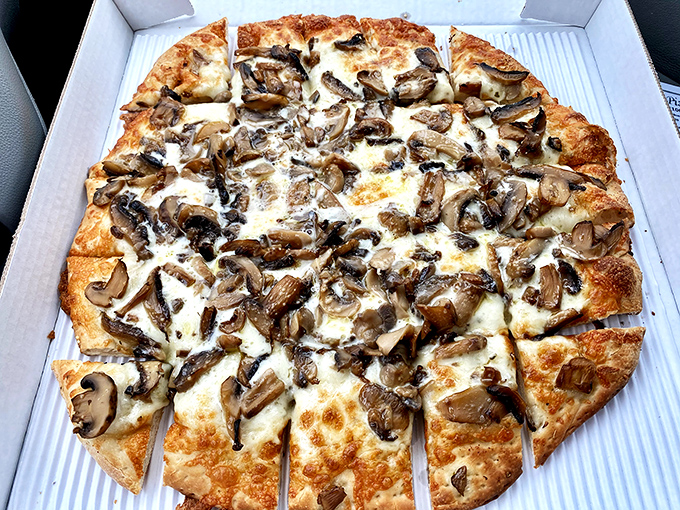 The white pizza with mushrooms – proof that sometimes less is more. Those perfectly roasted fungi bring an earthy depth that's downright therapeutic.