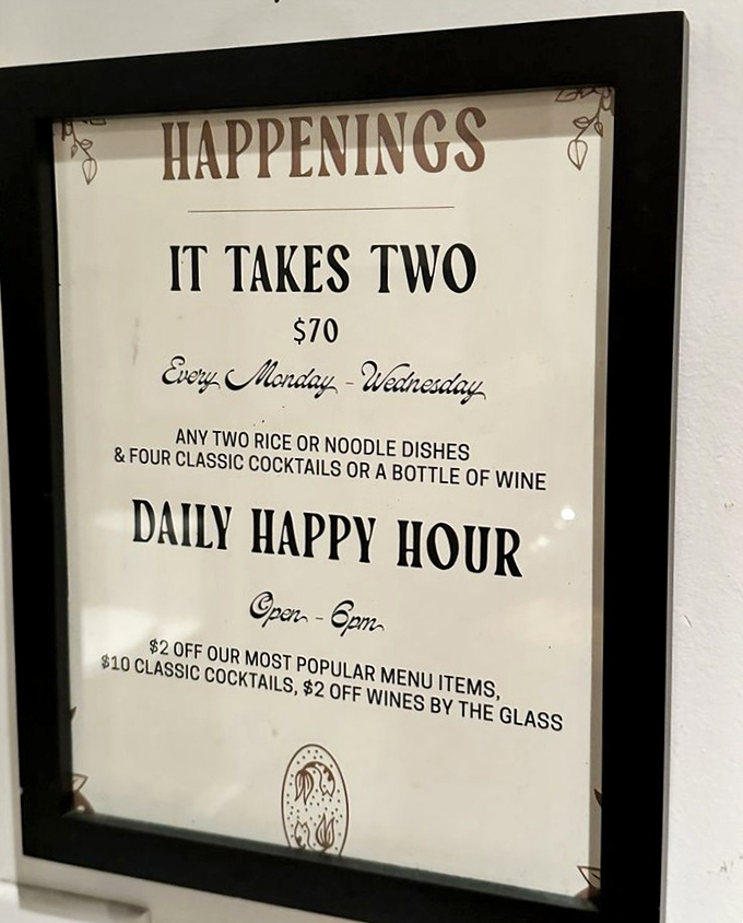 Happy hour specials that make Monday feel like Friday—proof that good deals and great food can actually improve the space-time continuum.
