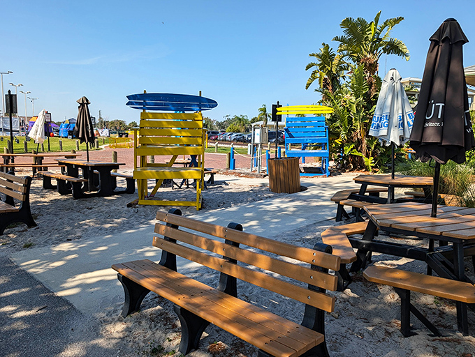 Sand between the tables instead of carpet—because Kalua Beach Bar understands that the best dining experiences keep you connected to what brought you here.