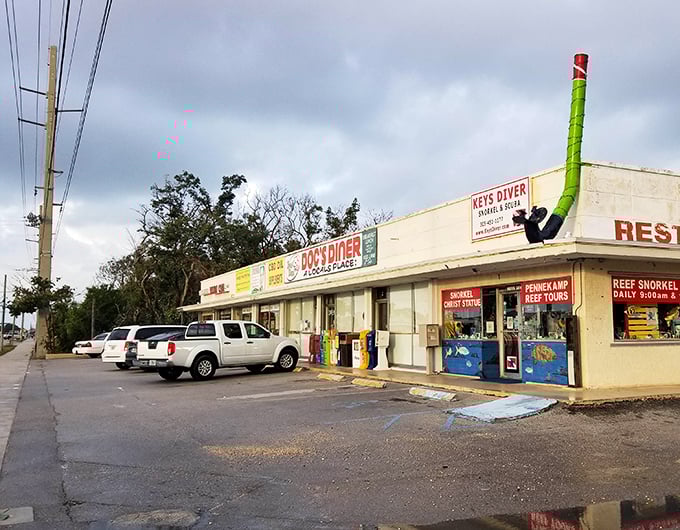 The unassuming strip mall exterior hides culinary treasures within. In the Keys, the best food often comes from the most unexpected places.