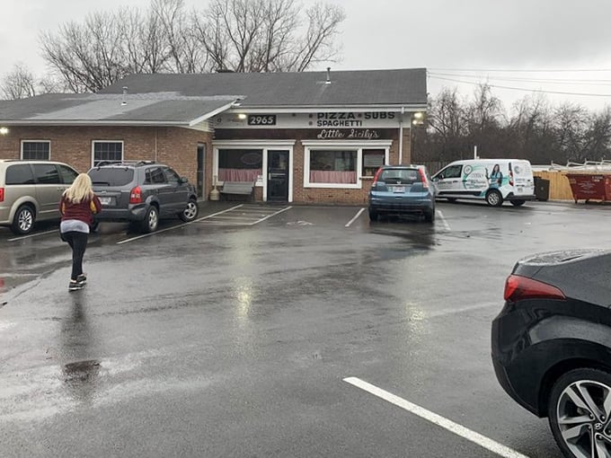 Even on a rainy day, people make their way to Little Sicily's. Some treasures are worth braving the elements for—especially when there's spaghetti waiting.