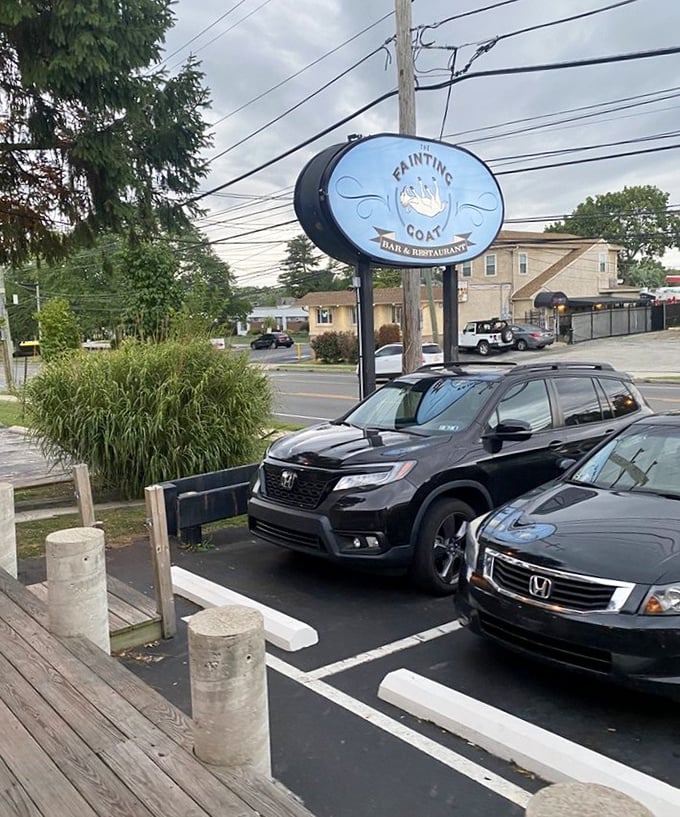 The welcoming sign promises good times ahead—like a beacon guiding hungry travelers to pretzel paradise in suburban Philadelphia.