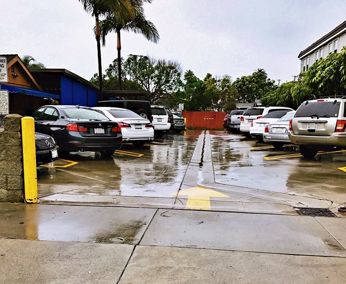 Even on rainy days, a full parking lot tells you everything you need to know about a restaurant's reputation.