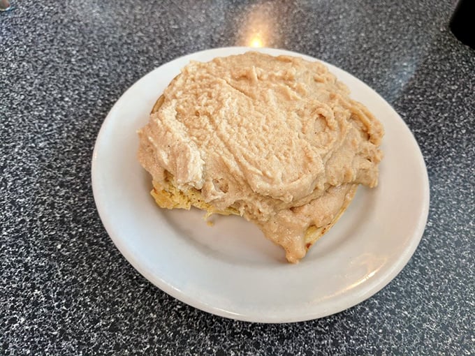 Not just any cinnamon roll—a peanut butter cinnamon roll. This isn't fusion cuisine; it's Pennsylvania ingenuity that deserves a Nobel Prize in breakfast.