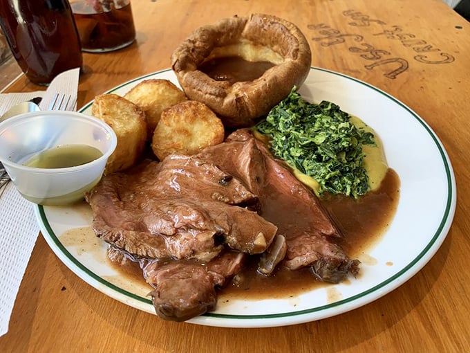 Sunday roast with Yorkshire pudding and all the trimmings. This plate doesn't just feed your body—it hugs your soul.