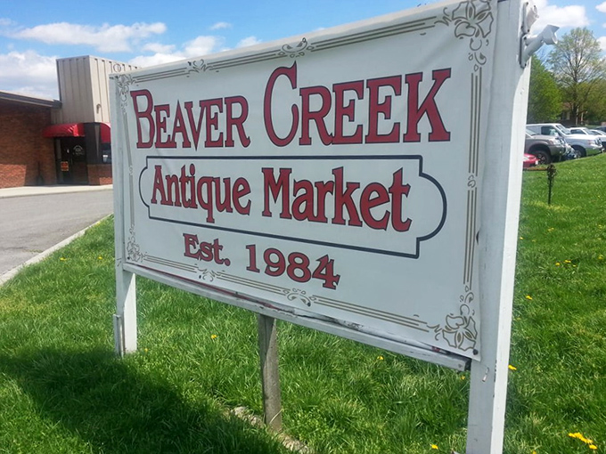 The sign that started a thousand treasure hunts and probably a few marital discussions about storage space.