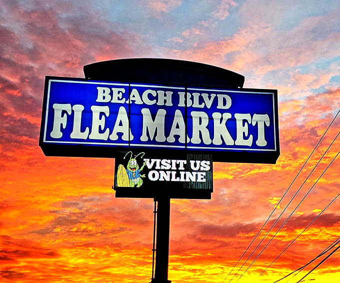 That iconic sign against a Florida sunset says it all—this isn't just shopping, it's a destination where memories are made alongside bargains.