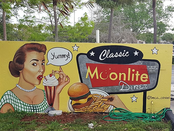 Retro signage that doesn't just advertise food but promises an era when "Yummy!" was all the food criticism anyone needed.