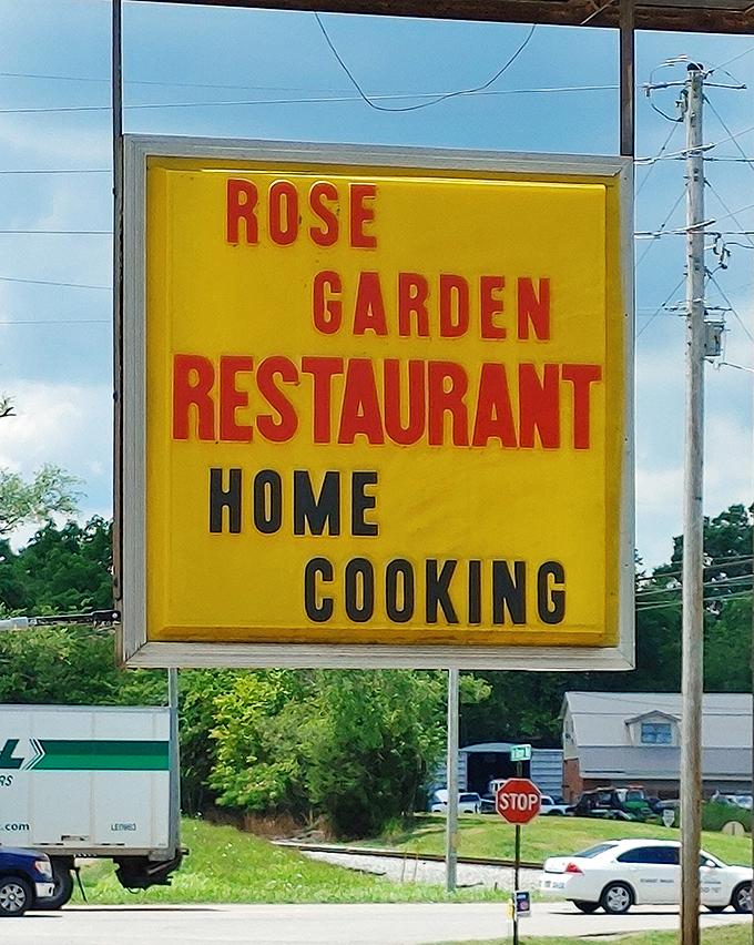 This sunshine-yellow sign doesn't need fancy fonts or gimmicks—"HOME COOKING" tells you everything you need to know about what awaits inside.