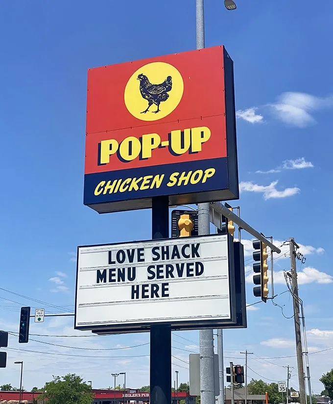 Bold signage for bold flavors – truth in advertising at its most delicious form.