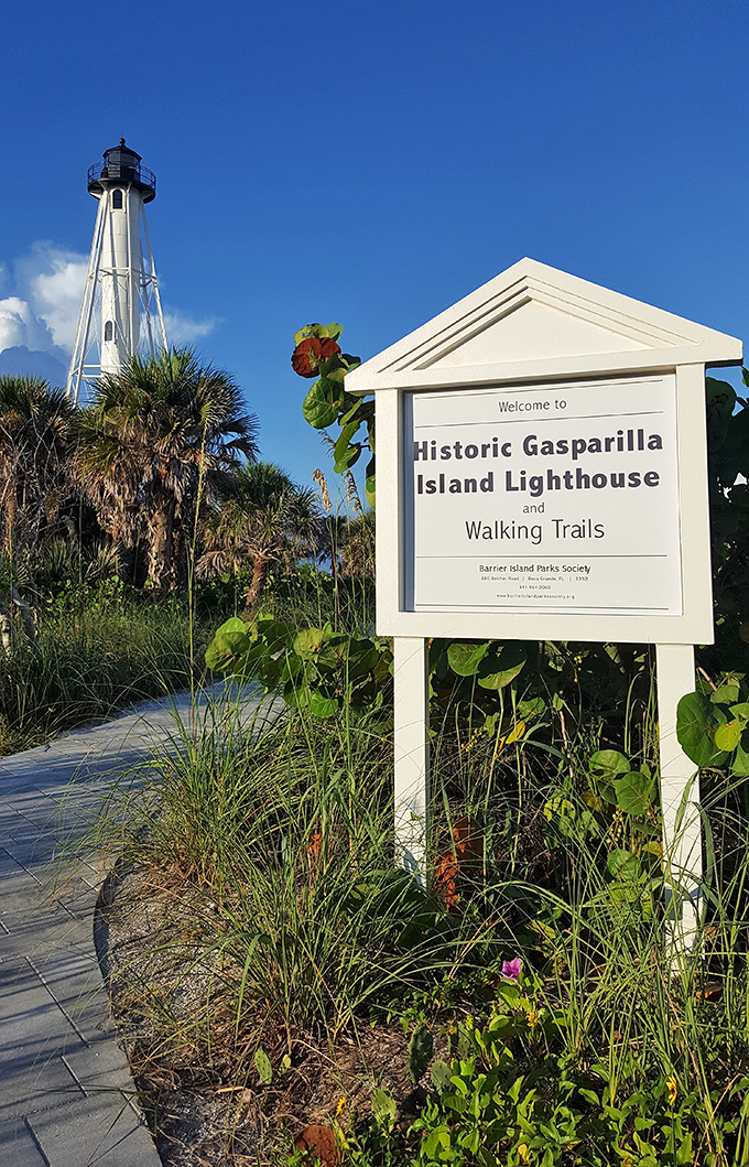 The official welcome sign stands like a friendly maître d', inviting you to experience a slice of authentic Florida maritime history.