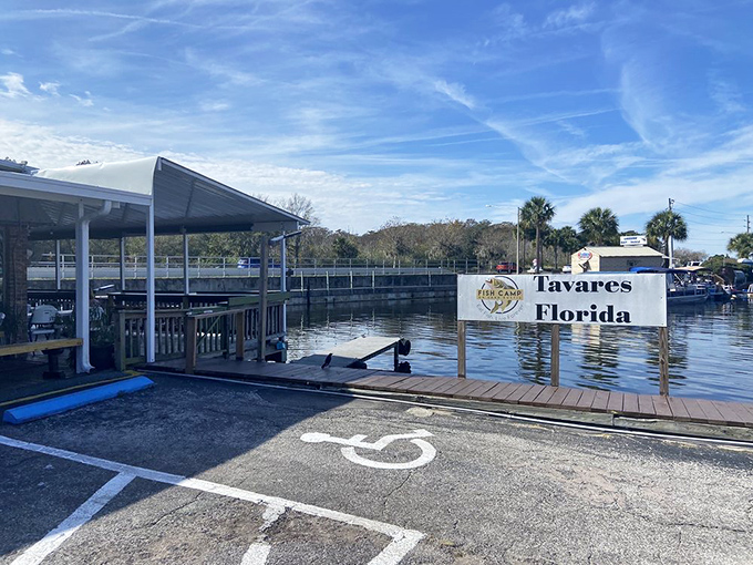 The sign says Tavares, Florida, but your taste buds will swear you've discovered the coastal promised land. Waterfront dining as it should be.