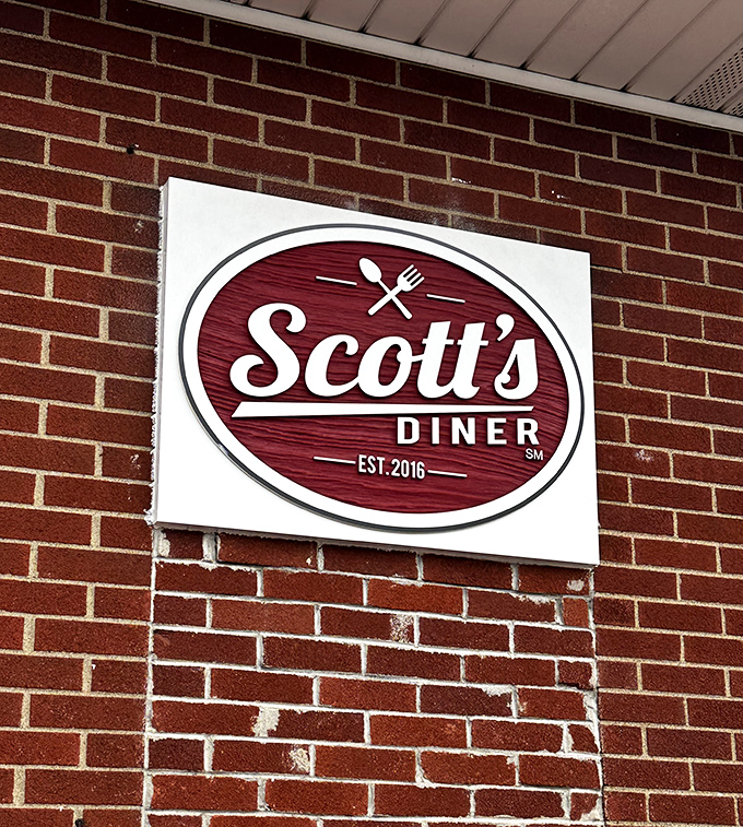 Established in 2016 but carrying on traditions that feel timeless—Scott's Diner sign promises simple pleasures in a complicated world.