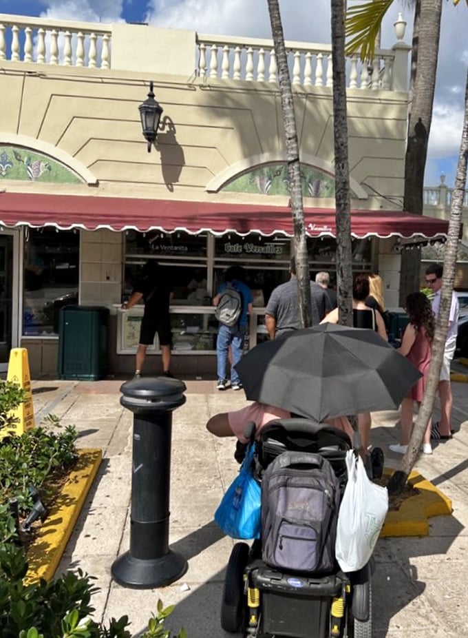 The ventanita (little window) – Miami's original grab-and-go, where locals line up for Cuban coffee strong enough to jumpstart your heart.