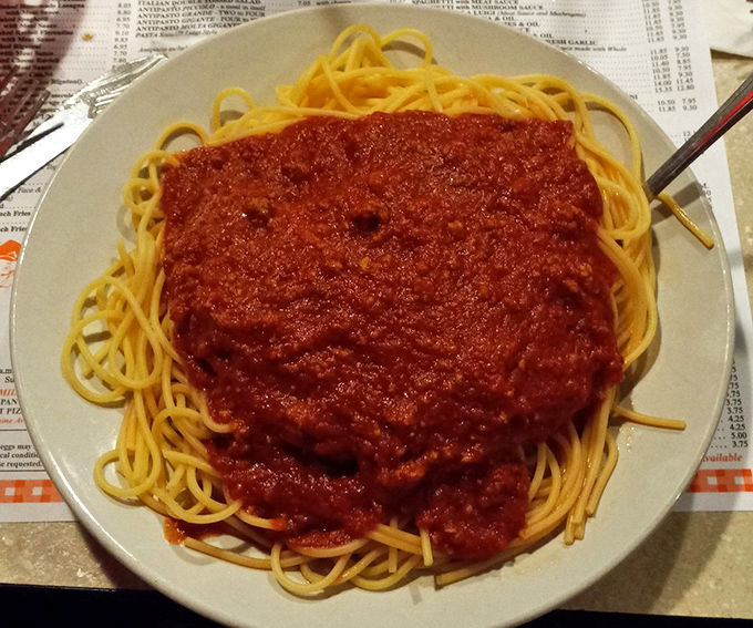 Spaghetti with meat sauce – the dish that launched a thousand Italian-American restaurants. Luigi's version reminds us why this classic will never go out of style.