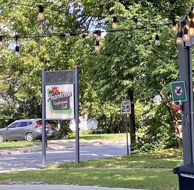 Street signs pointing toward your next favorite meal - sometimes the best directions are the simplest.