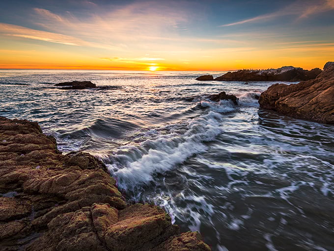 As the sun takes its final bow, Leo Carrillo's rocky coastline transforms into a masterpiece of light and shadow. Sunsets here make even smartphone photographers look like professionals.