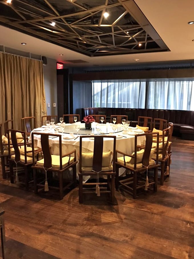The private dining room where family celebrations become legendary. That round table isn't just furniture—it's the stage for memory-making meals.