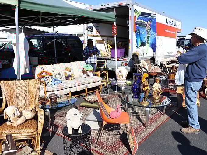 Wicker furniture and eclectic collections prove one person's spring cleaning is another's interior design inspiration jackpot.