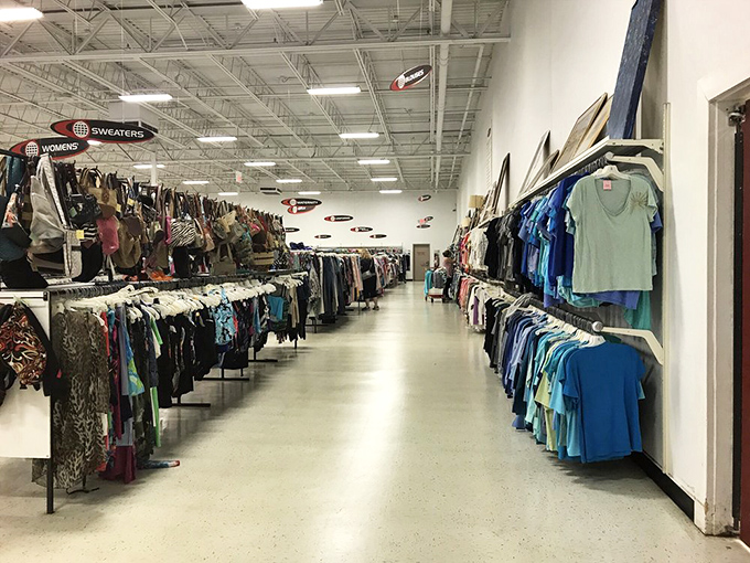 Every aisle offers a new category to explore. The store's organization system is the unsung hero of your thrifting adventure.