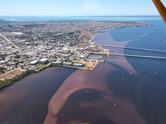 From above, Punta Gorda reveals its perfect position where river meets harbor. Nature's real estate genius at work.
