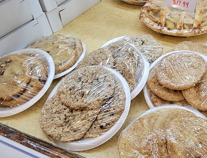 Cookie discs wrapped and ready for transport—because sometimes you need backup desserts for the drive home.