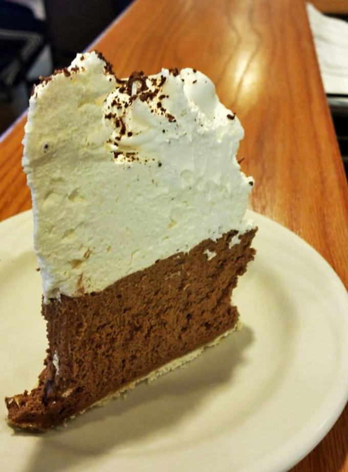 The grand finale – a slice of cream pie that makes you wonder if it's acceptable to order dessert after breakfast. (Spoiler alert: it absolutely is.)