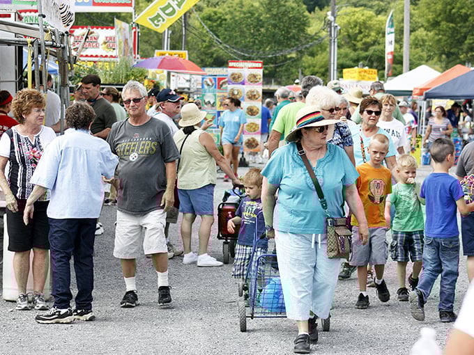 The Rogers shuffle—a special walking pace perfected by seasoned flea market veterans who know the best deals wait for no one.
