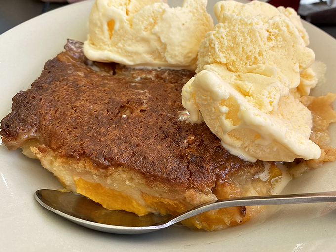 This isn't just dessert—it's the sweet finale to a memorable meal. Warm, comforting, and impossible to resist with that melting ice cream.