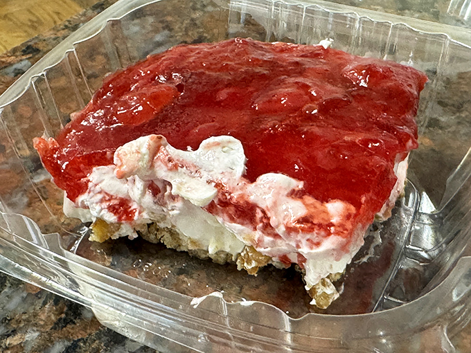 Strawberry pretzel salad that defies dessert categorization. This sweet-salty-creamy trinity proves that sometimes the best traditions come in plastic containers.