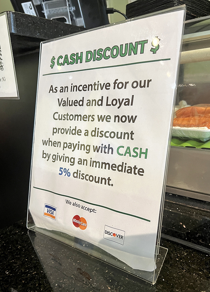 Old-school cash gets you a discount, proving that sometimes the traditional ways still have their advantages, even in our digital world.