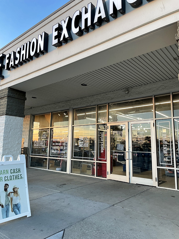 The entrance beckons like a portal to fashion possibilities—where your wallet and your style aspirations can finally live in harmony.