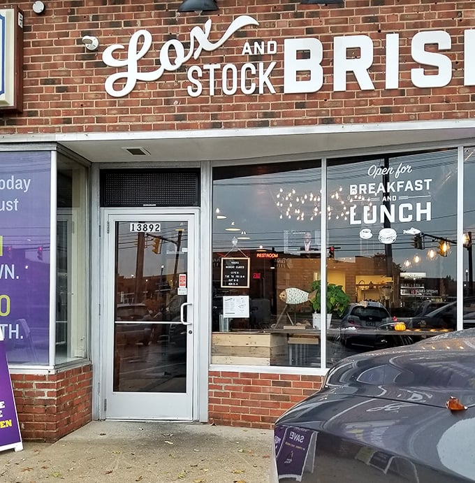 The entrance to sandwich paradise. That "Open for Breakfast and Lunch" sign might as well say "Abandon all diet plans, ye who enter here."